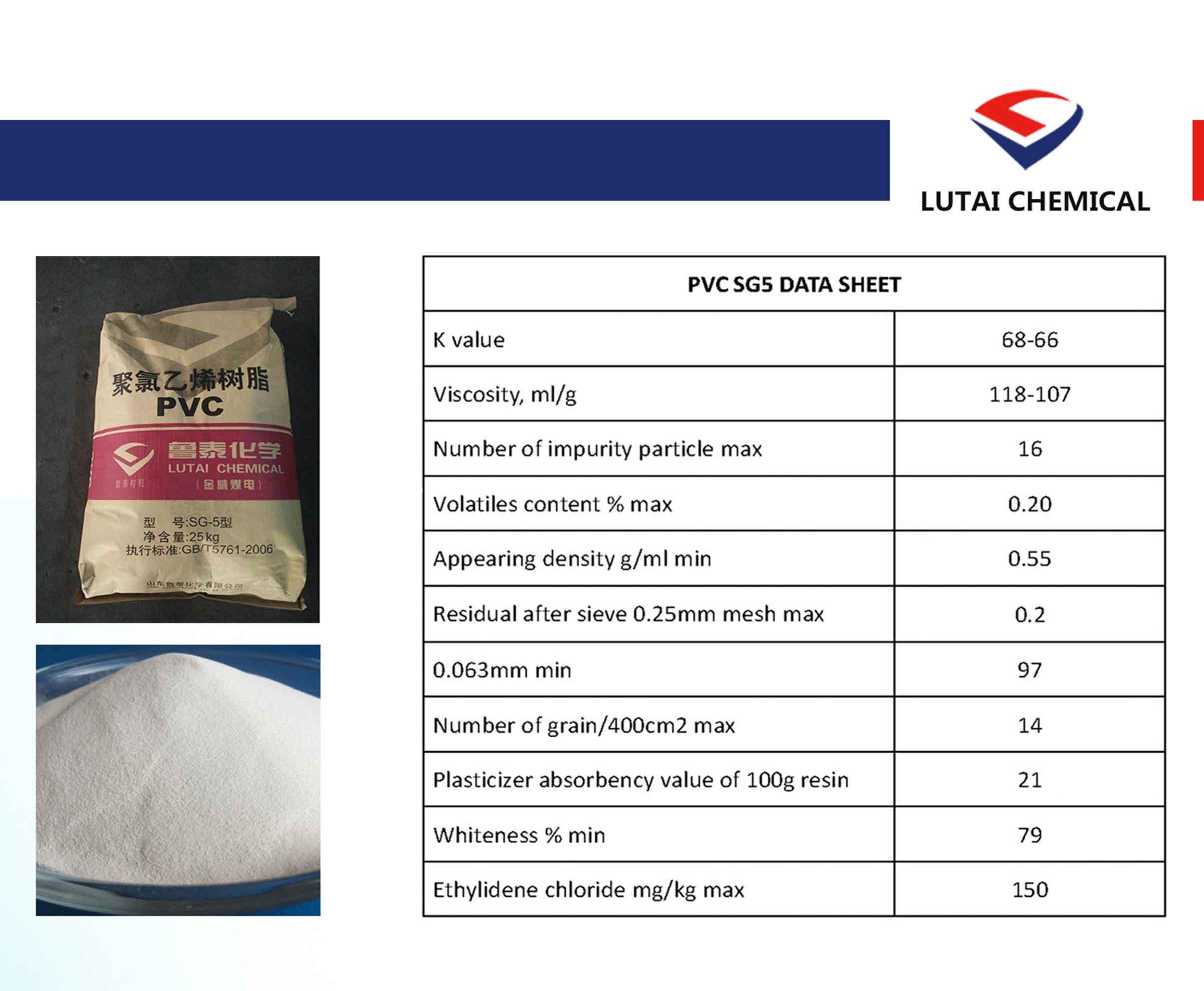 PVC resin-Model SG5 K value 68-66